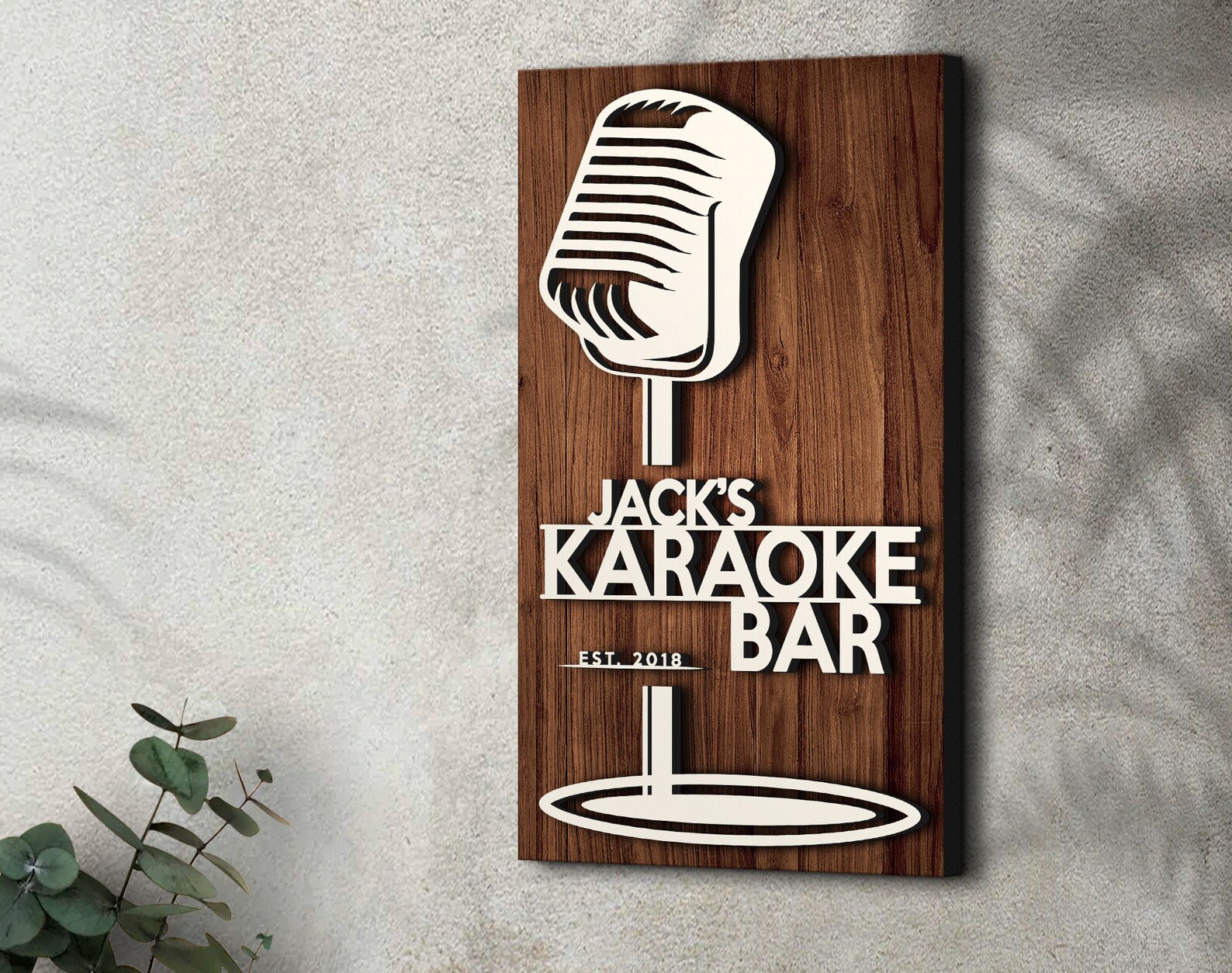Personalized Wooden Karaoke Bar Sign Custom Wood Sign - Etsy