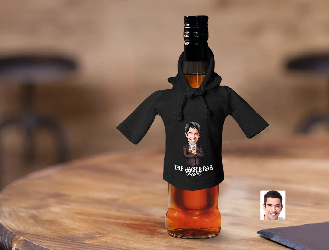 Personalized Cartooned Alcoholic Drink Bottle T-shirt, Home Bar Decor ...