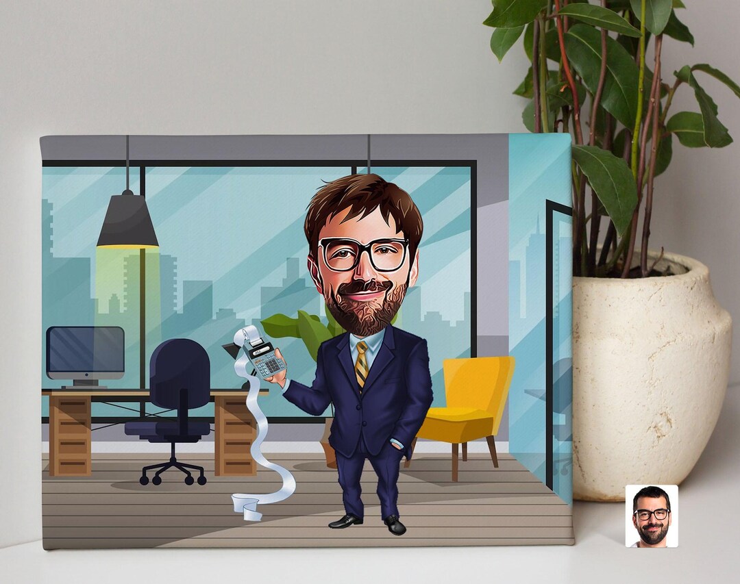 Personalized Boss Cartoon Drawing, Custom CEO Cartoon Drawing, Cartoon ...