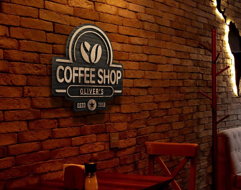 Personalized Coffee Bar Coffee Shop Sign Wooden Sign Custom - Etsy