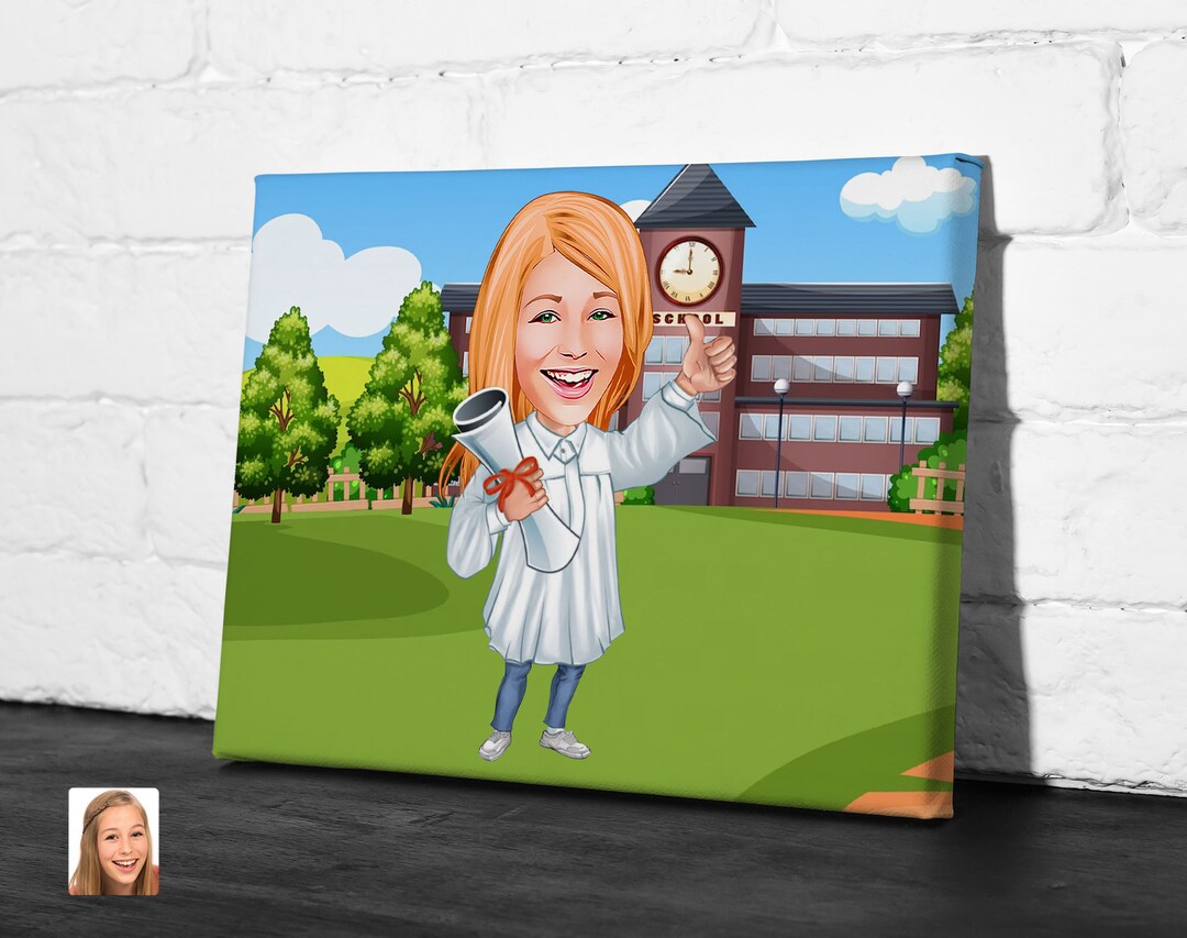 Personalized Graduate Caricature Drawing, Cartoon From Photo, Custom ...
