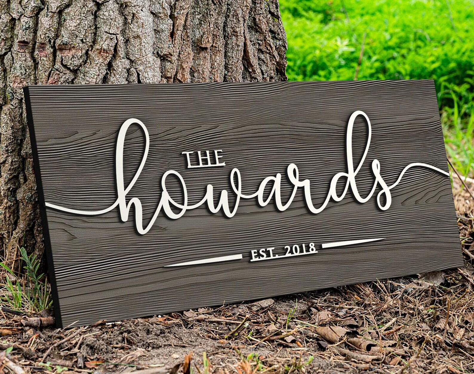 Personalized Wedding Gift Last Name Established Sign Family Name Sign ...