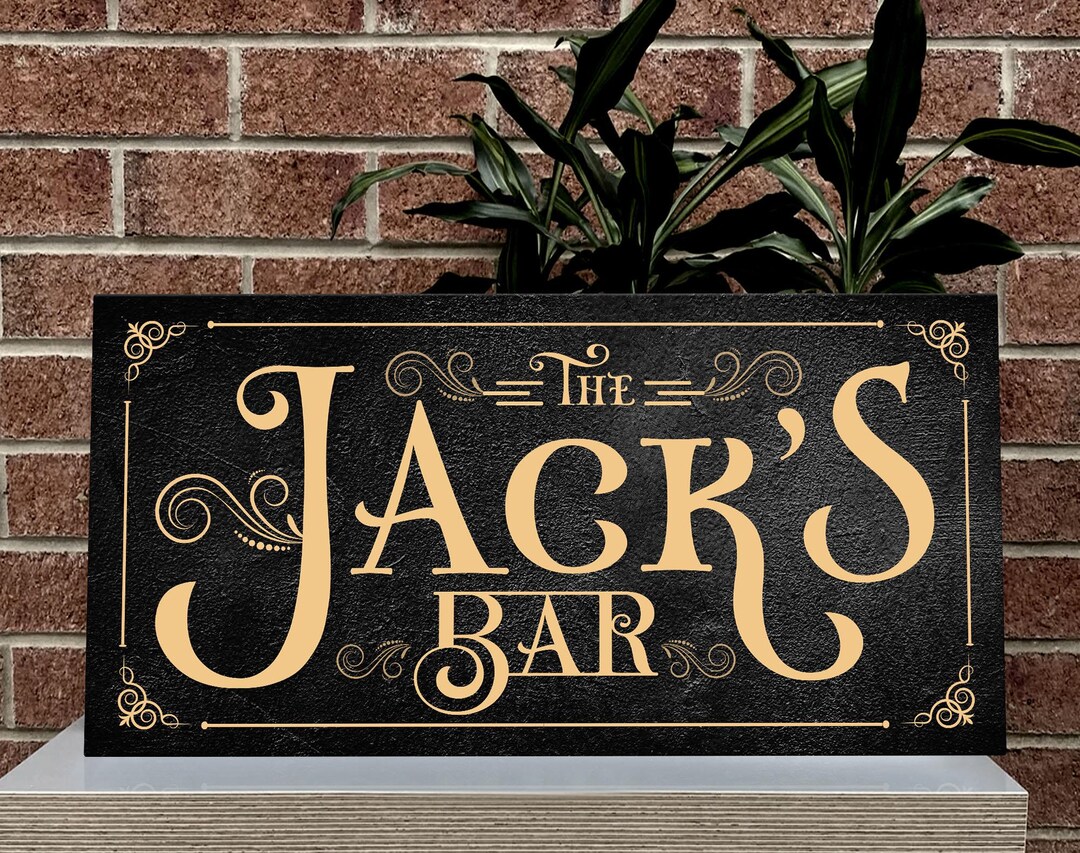 Personalized Canvas Bar Sign, Custom Canvas Bar Frame, Pub, Pub Shed ...