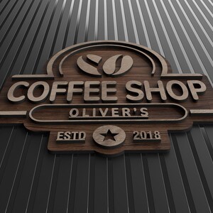 Personalized Coffee Bar, Coffee Shop Sign, Wooden Sign, Custom Wood ...