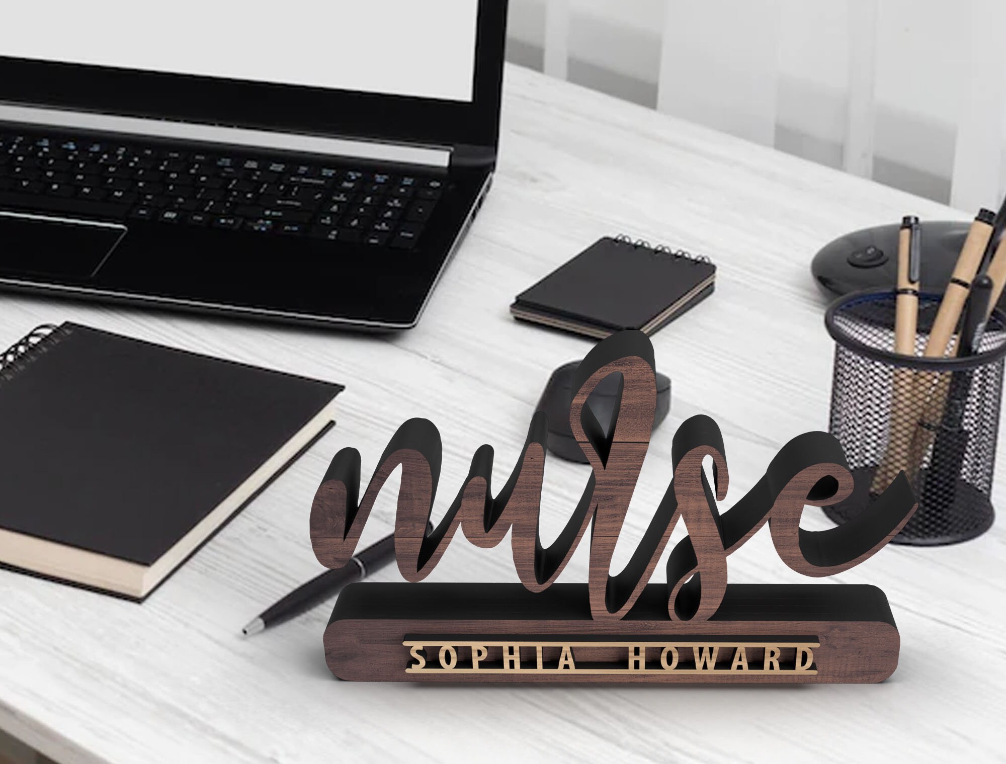 Personalized Handcrafted 3D Wooden Desk Name Plate Custom 3D - Etsy