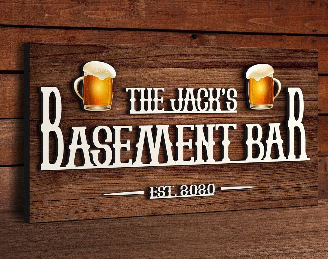 Personalized Wooden Bar Sign Custom Wood Sign Personalized - Etsy