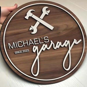 Personalized Name Garage Sign, Housewarming Gift, Custom Garage Wood ...