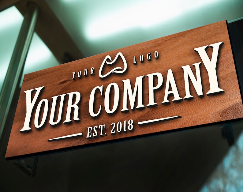 Personalized Wooden Logo Sign Wooden Sign Custom Wood - Etsy