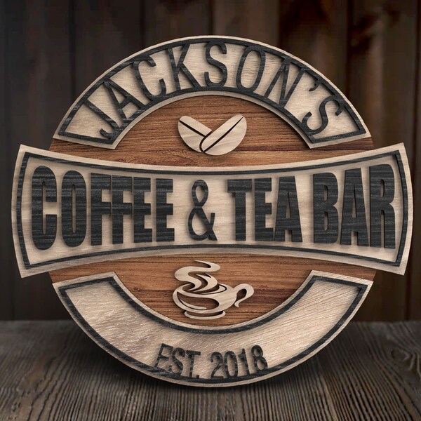 Wooden Coffee Sign - Etsy