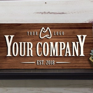 Personalized Wooden Logo Sign Wooden Sign Custom Wood - Etsy
