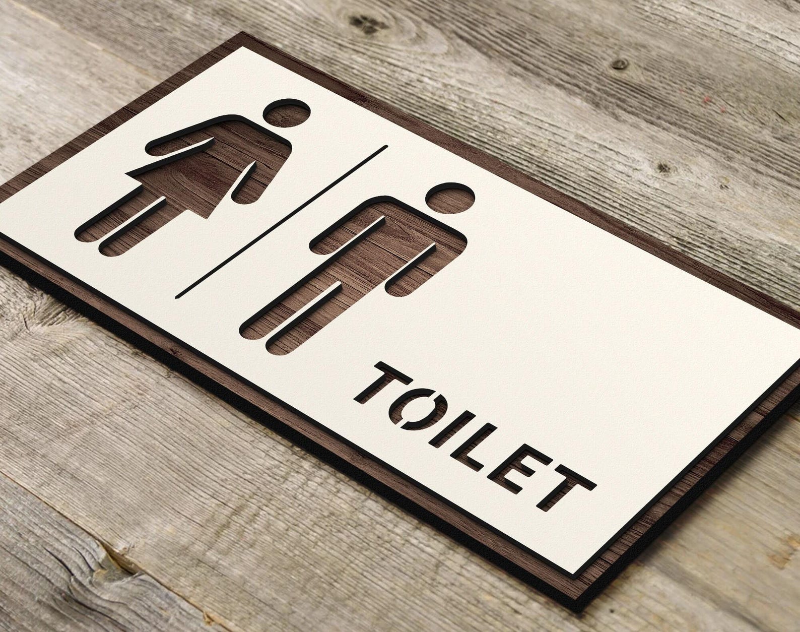 Restroom Door Sign, Men Women WC, Toilet Entrance, Restaurant Sign ...