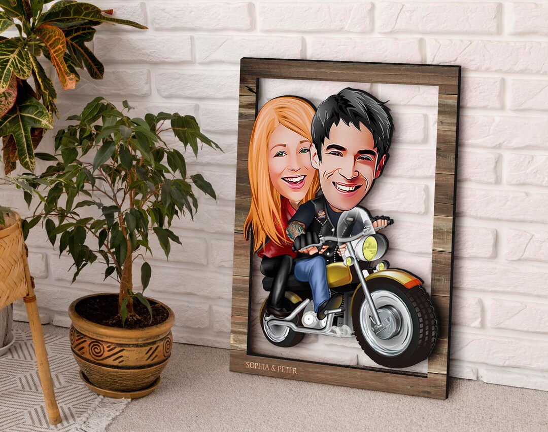 Personalized 3D Wooden Cartooned Family Wall Art, Custom Lovers Cartoon ...