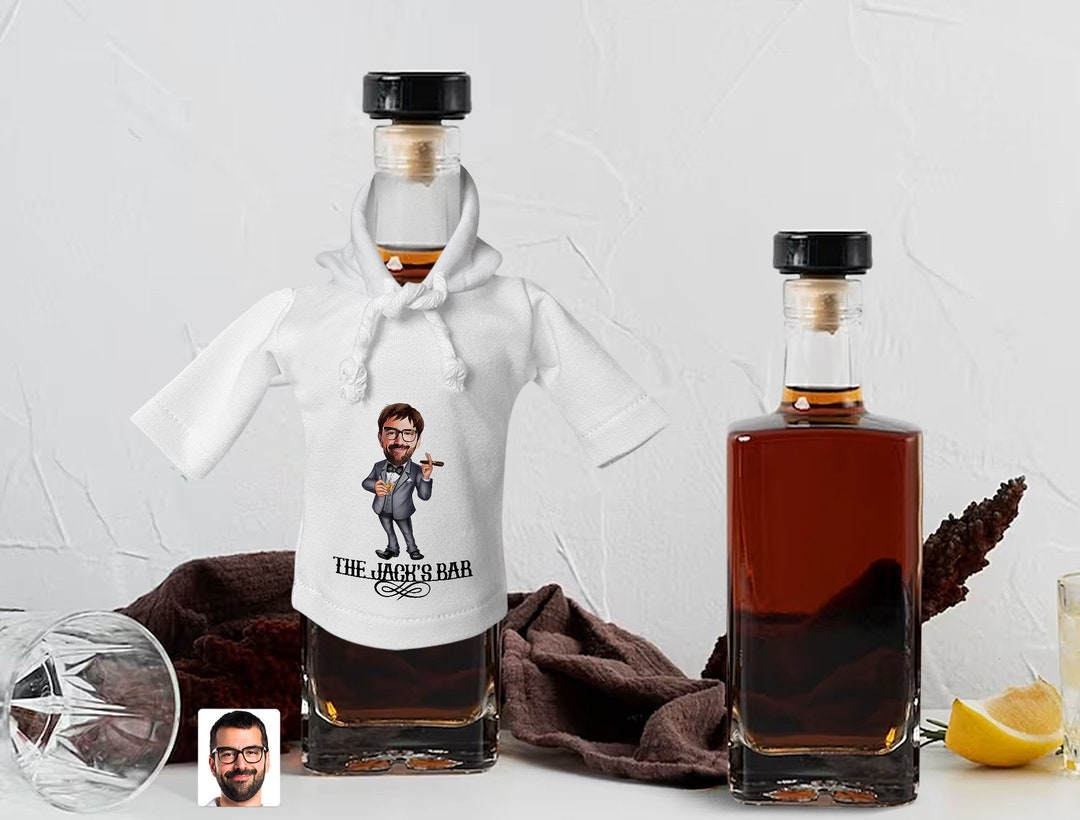 Personalized Cartooned Alcoholic Drink Bottle T-shirt, Home Bar Decor ...