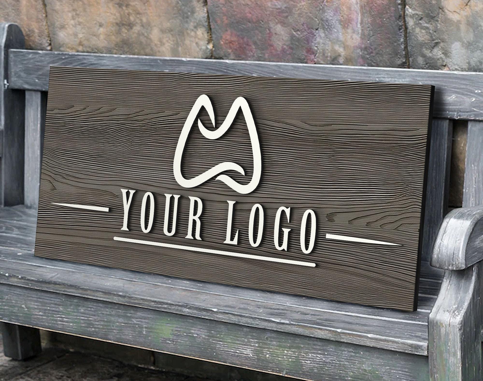 Personalized Wooden Logo Sign, Wooden Sign, Custom Wood Office Sign ...