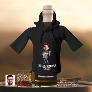 Personalized Cartooned Alcoholic Drink Bottle T-shirt, Home Bar Decor ...
