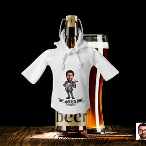 Personalized Cartooned Alcoholic Drink Bottle T-shirt, Home Bar Decor ...
