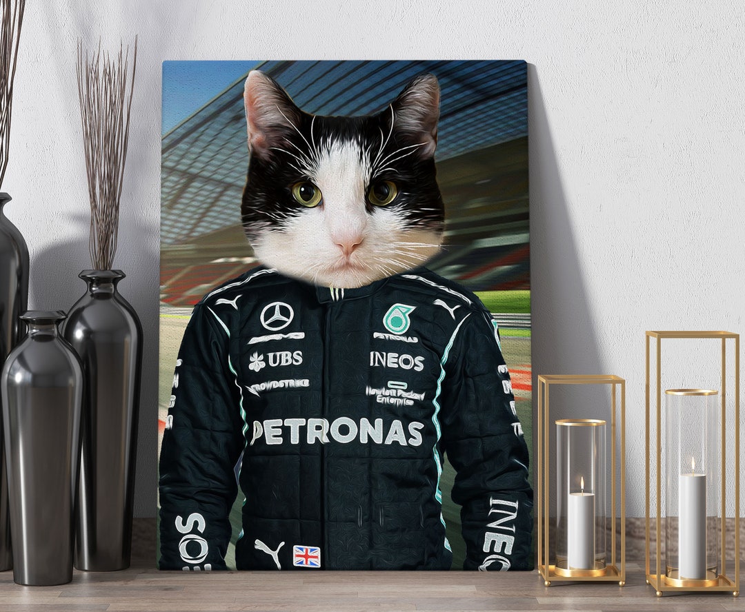 Custom Formula Race Car F1 Driver Team Pet Portrait Canvas - Etsy