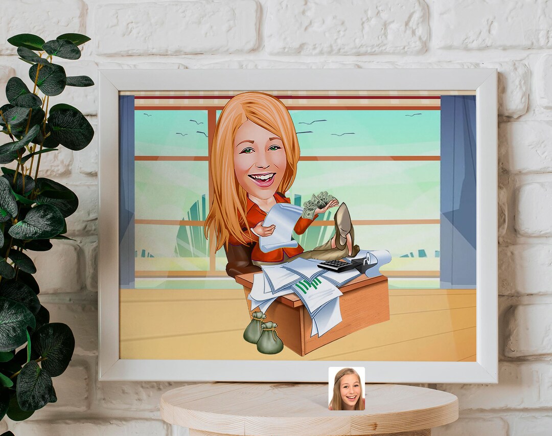 Personalized Boss Cartoon Drawing, Custom CEO Cartoon Drawing, Cartoon ...