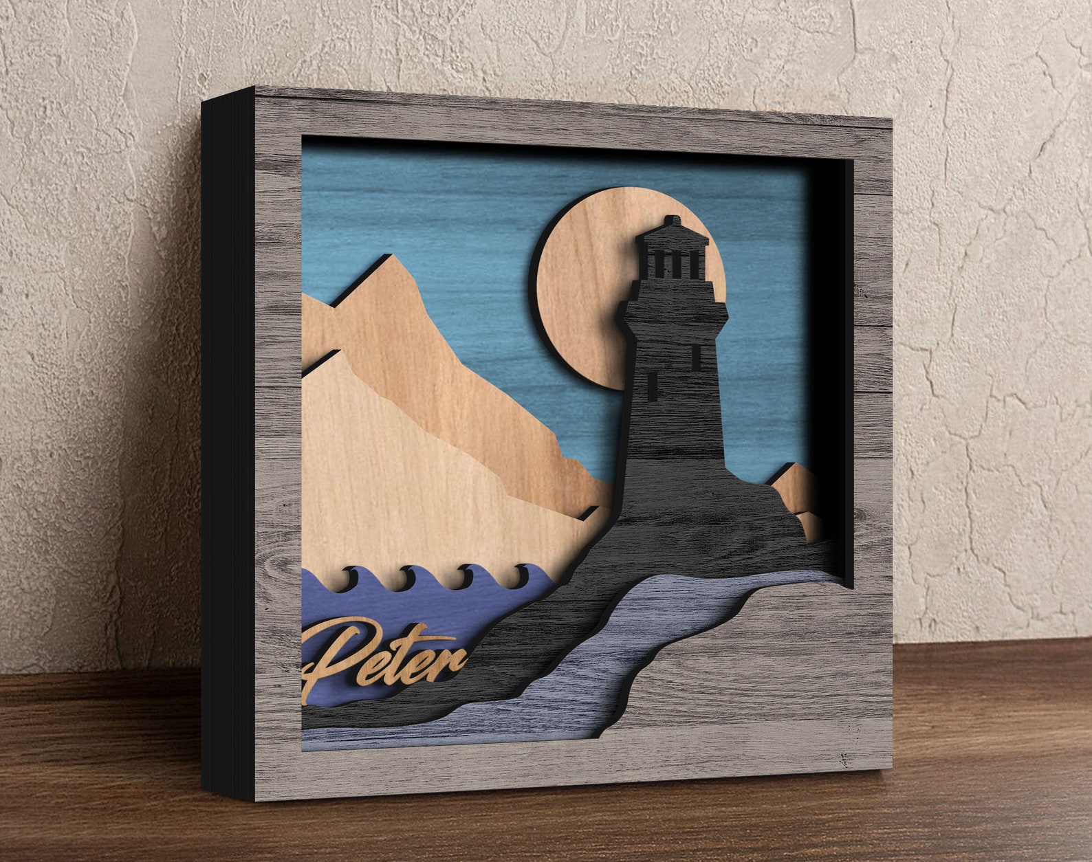 The Lighthouse Handcrafted Seven Layers Laser Cut 3D Wooden - Etsy