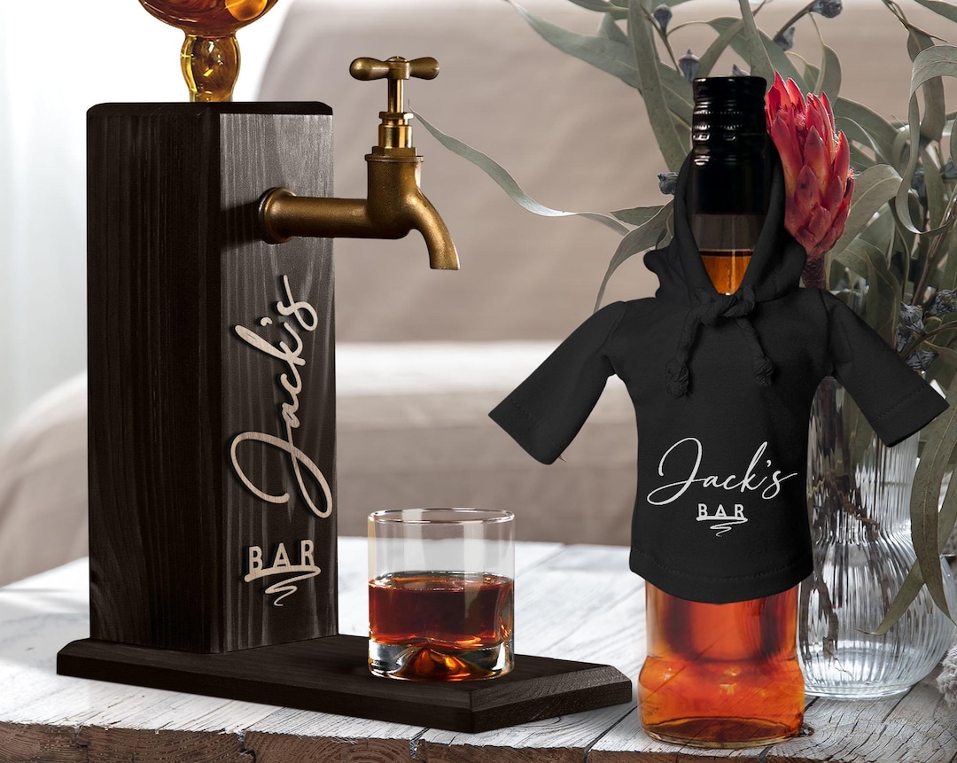 Personalized Embossed Name Whiskey Dispenser and Whiskey Bottle T-shirt ...