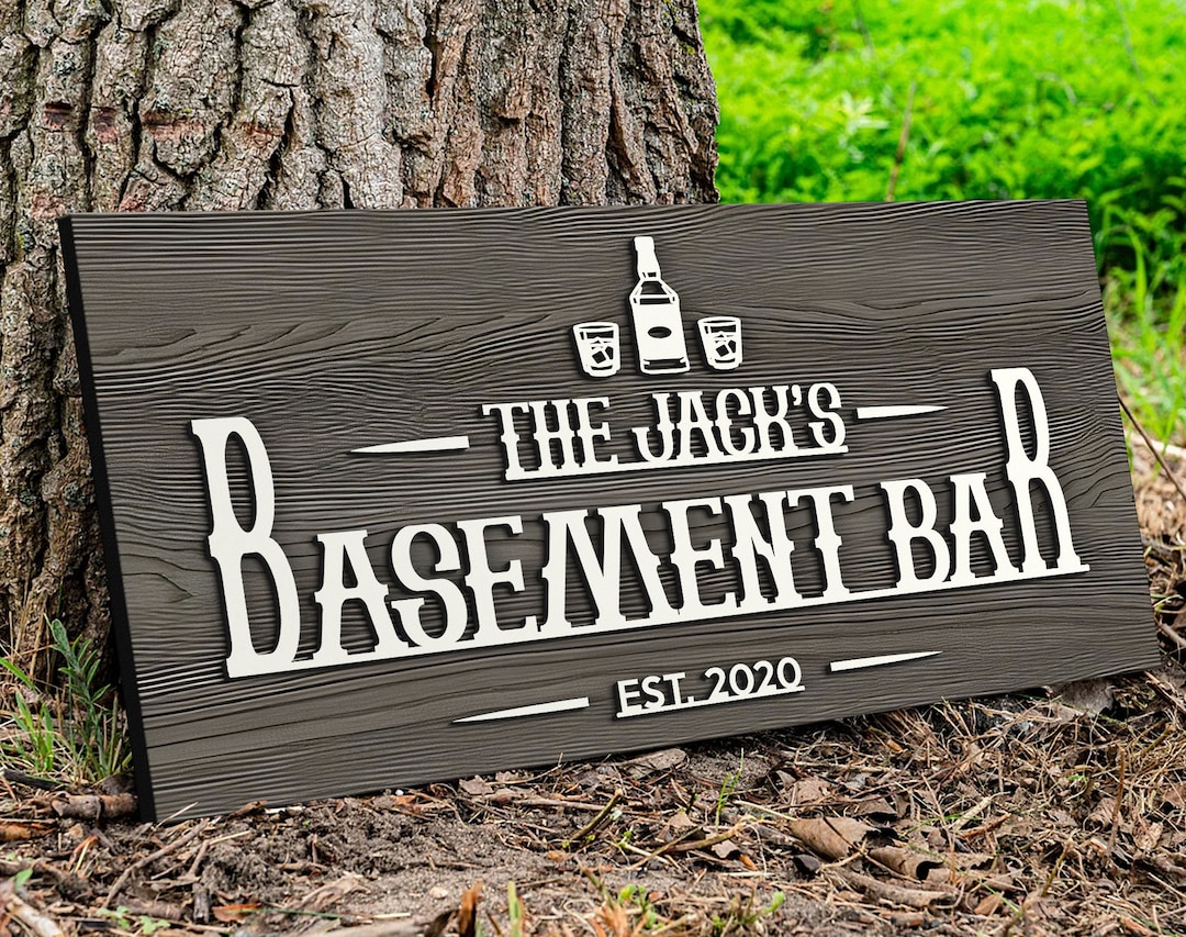 Personalized Bar Sign, Wooden Sign Gift, Custom Wood Sign, Personalized ...
