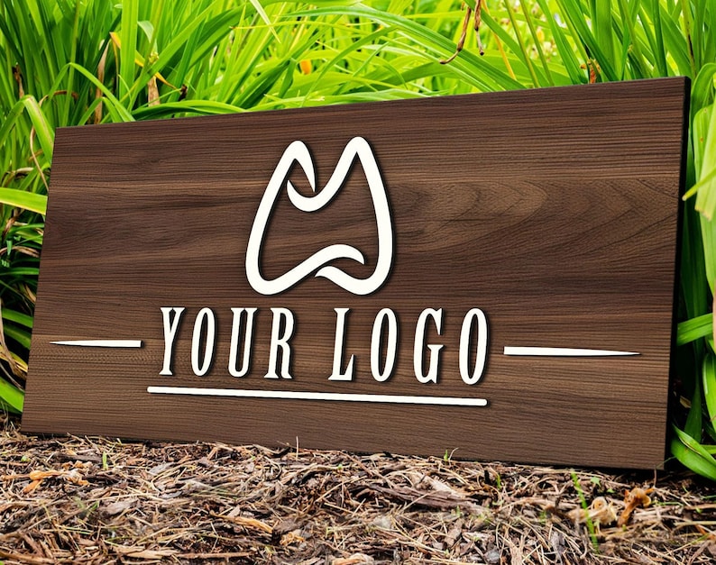 Personalized Wooden Logo Sign, Wooden Sign, Custom Wood Office Sign ...
