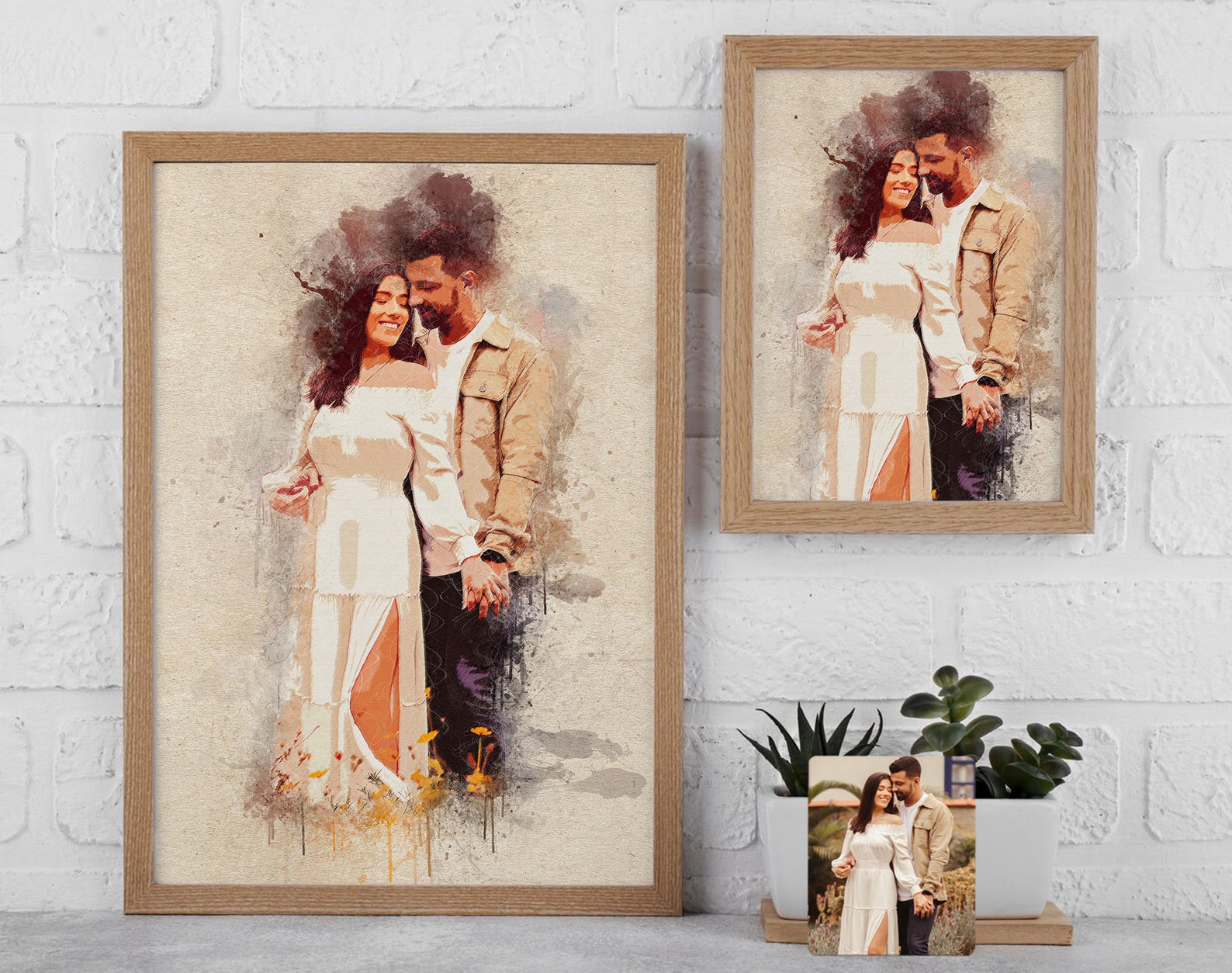 Personalized Digital Painting Portrait Couple Portrait - Etsy