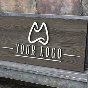 Personalized Wooden Logo Sign, Wooden Sign, Custom Wood Company Sign ...