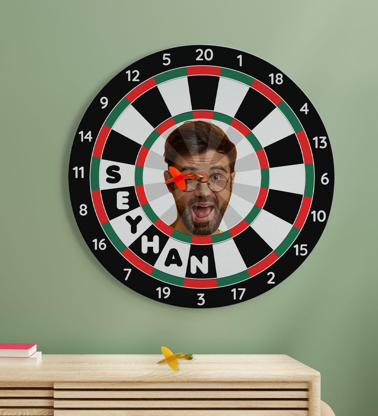 Personalized Photo and Name Entertainment 16 Inch (40cm) Darts Play Set ...