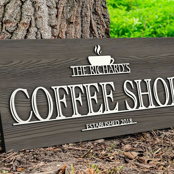 Wooden Coffee Sign - Etsy