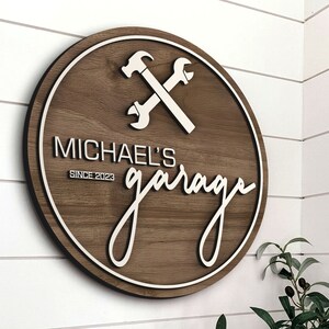 Personalized Name Garage Sign, Housewarming Gift, Custom Garage Wood ...
