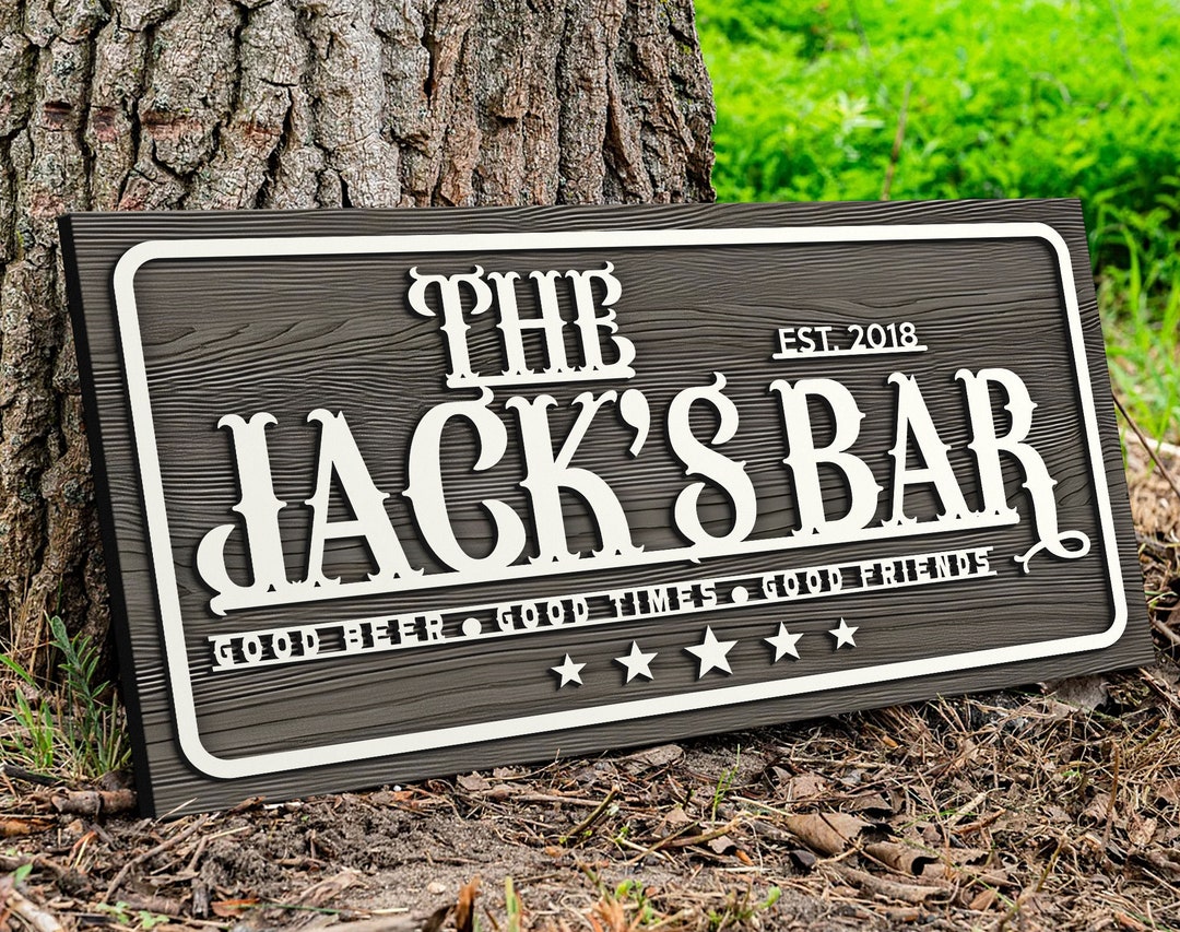 Personalized Bar Sign Wooden Sign Gift Custom Wood Sign Personalized ...