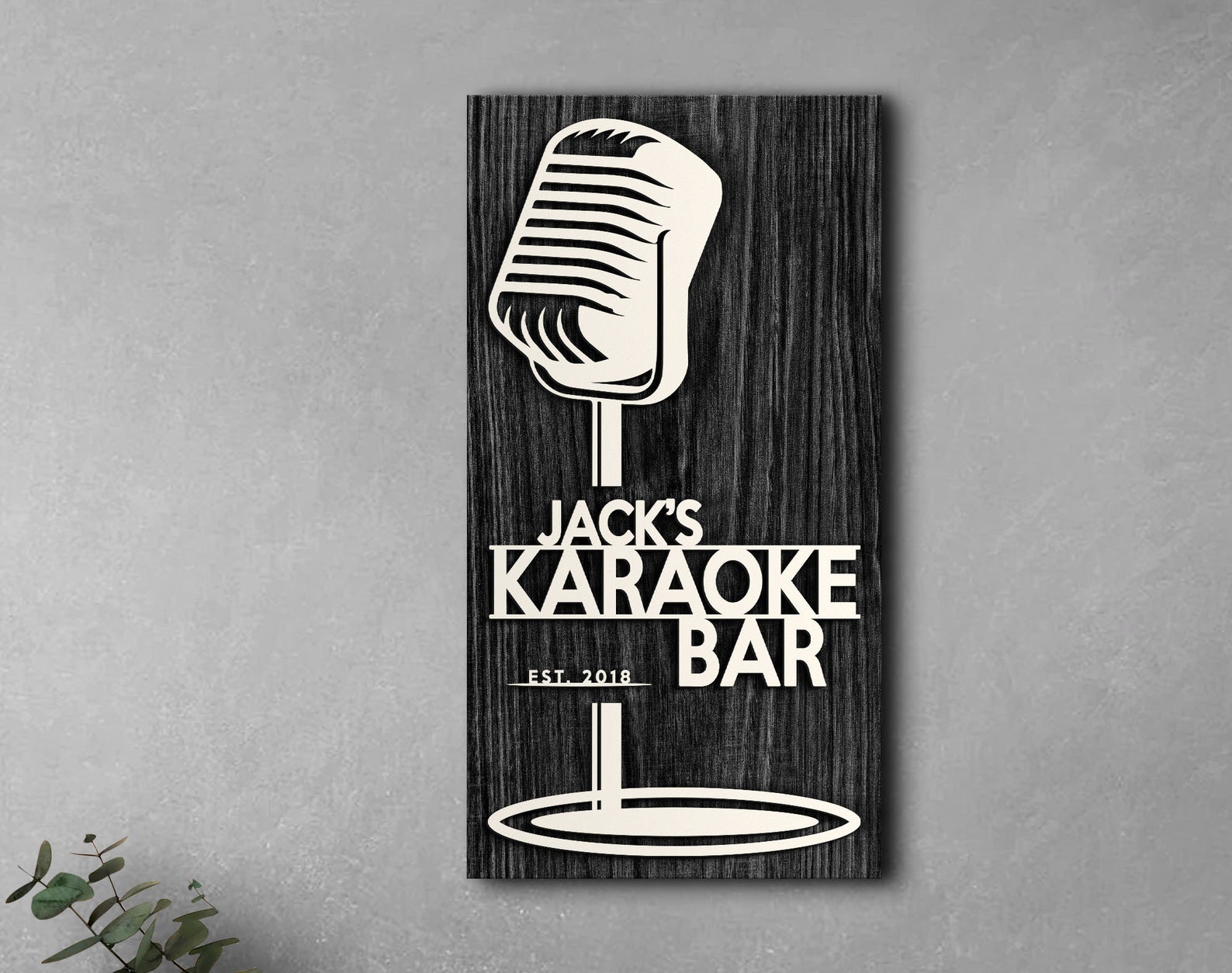 Personalized Wooden Karaoke Bar Sign Custom Wood Sign - Etsy