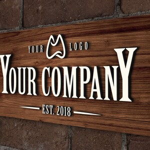 Personalized Wooden Logo Sign Wooden Sign Custom Wood - Etsy