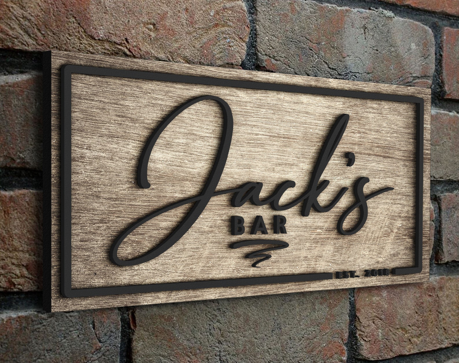 Personalized Bar Sign Wooden Sign Gift Custom Wood Sign - Etsy