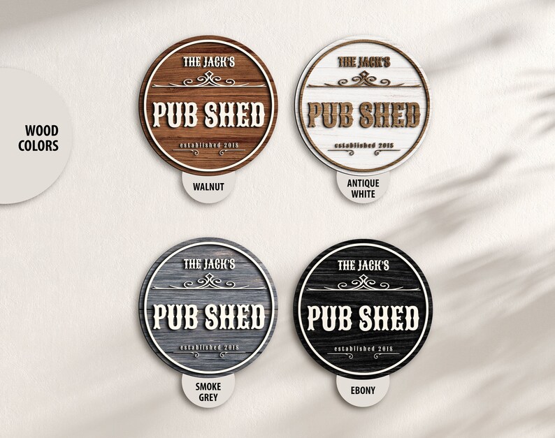 Personalized Bar Sign Round Wooden Sign Custom Wood Sign - Etsy