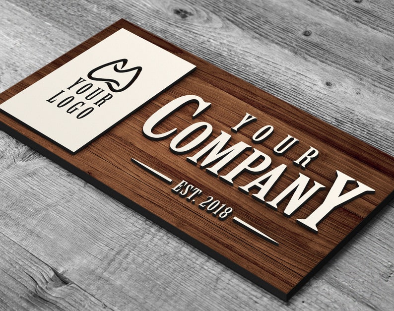 Personalized Wooden Logo Sign Wooden Sign Custom Wood - Etsy