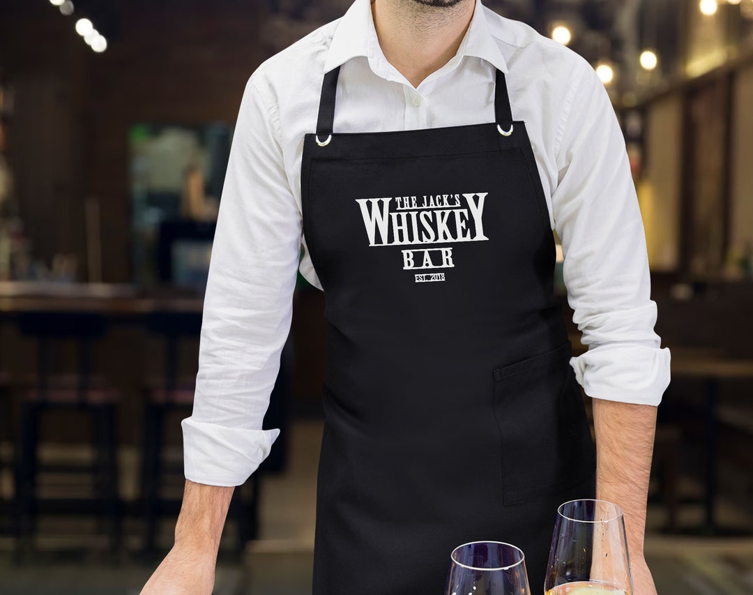 Personalized Professional Bar Apron, Barmen, Barmaid Apron, Custom ...