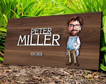 Personalized Acrylic Doctor Sign With Custom Name & Medical Specialty ...