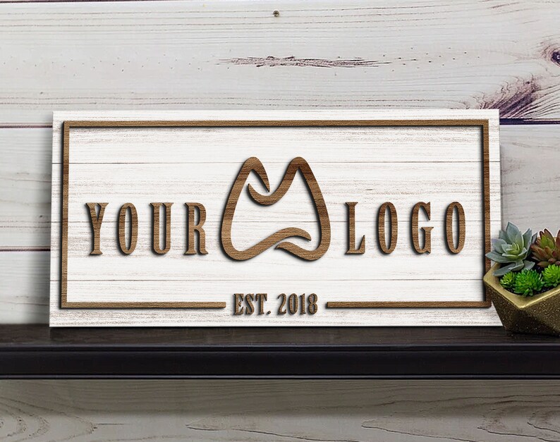 Personalized Wooden Logo Sign Wooden Sign Custom Wood - Etsy
