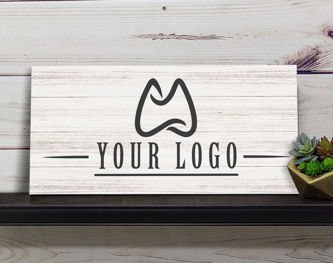 Personalized Wooden Logo Sign Wooden Sign Custom Wood Office - Etsy