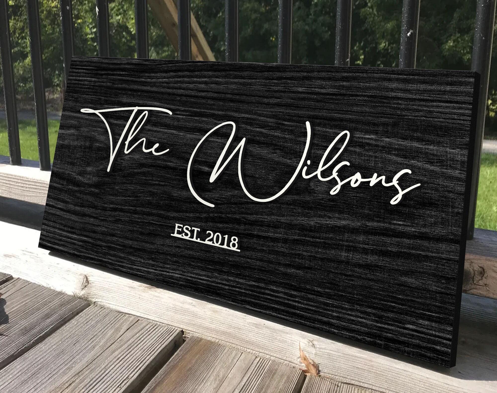Custom Wood Sign, Personalized Family Name Sign, Wooden Last Name Sign ...