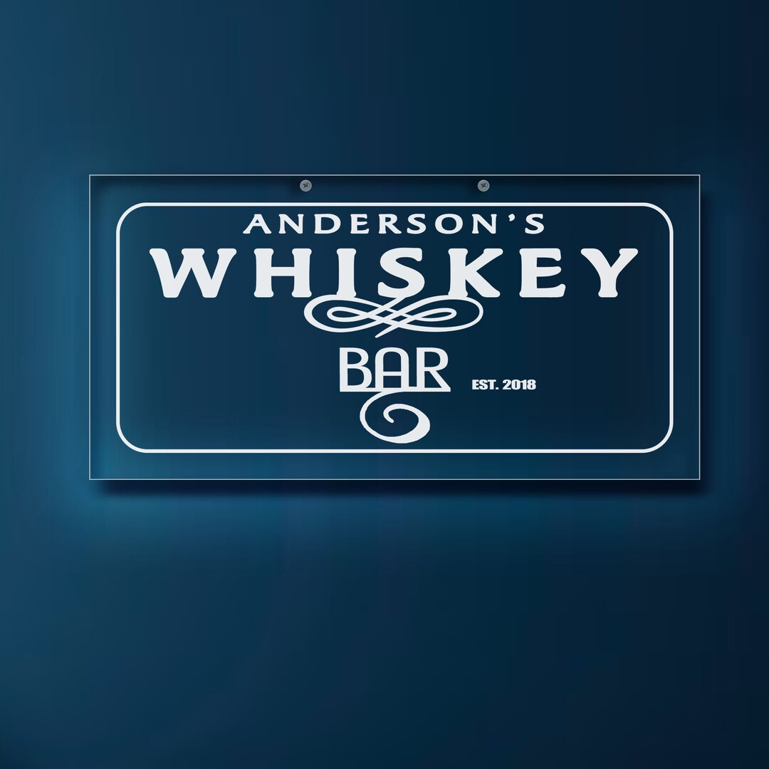 Personalized Clear Acrylic Bar Sign, Custom Bar Sign, Beer Pub, Man ...