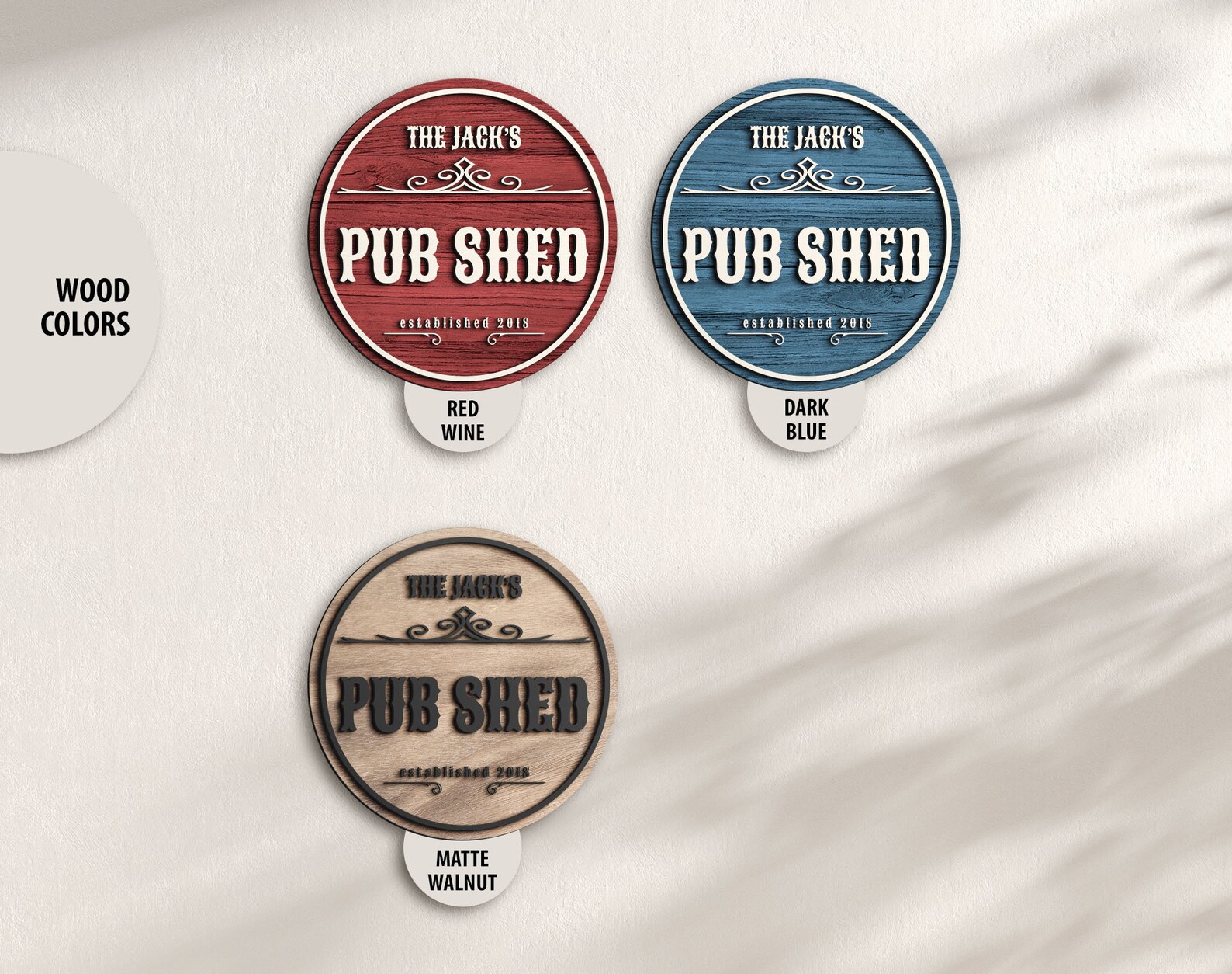 Personalized Bar Sign Round Wooden Sign Custom Wood Sign - Etsy