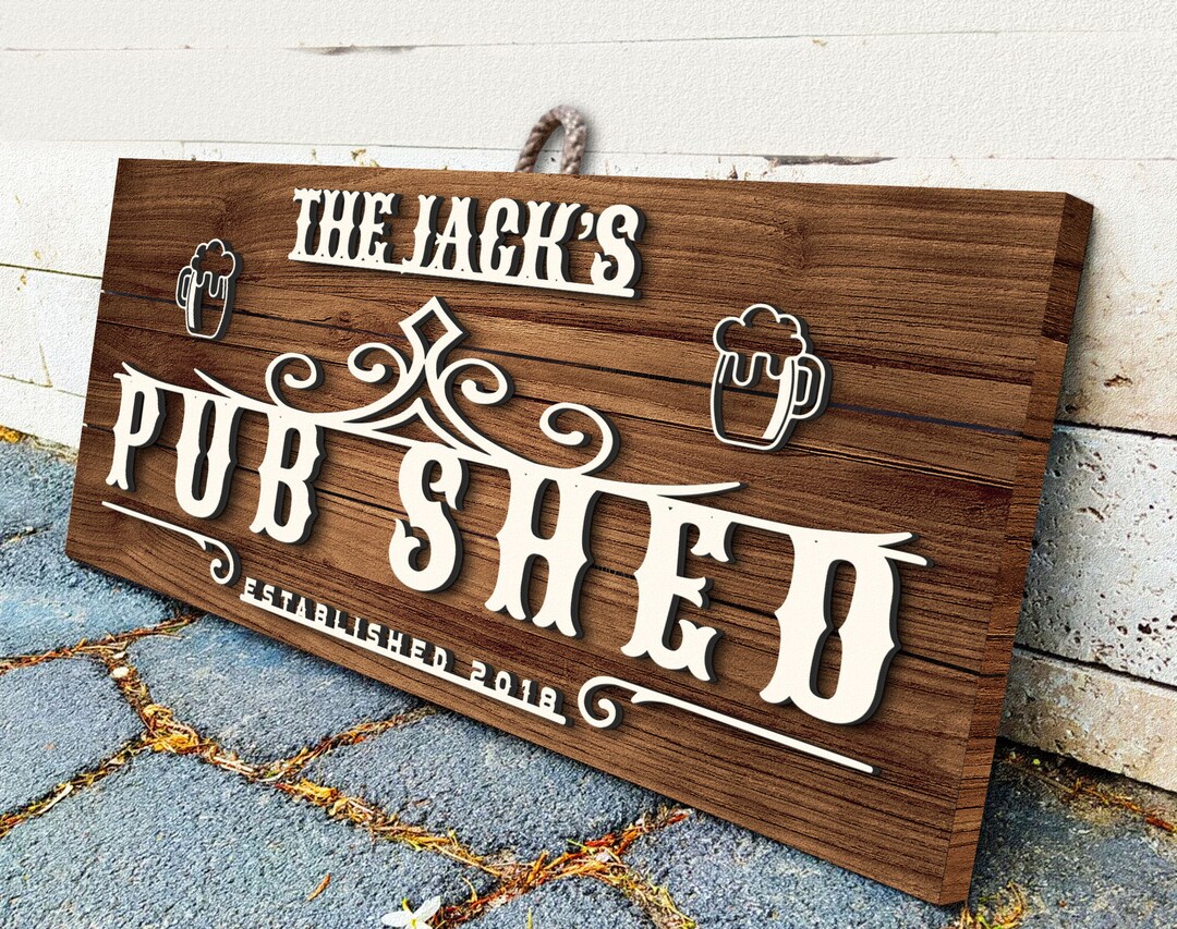 Personalized Bar Sign Wooden Sign Gift Custom Wood Sign Personalized ...