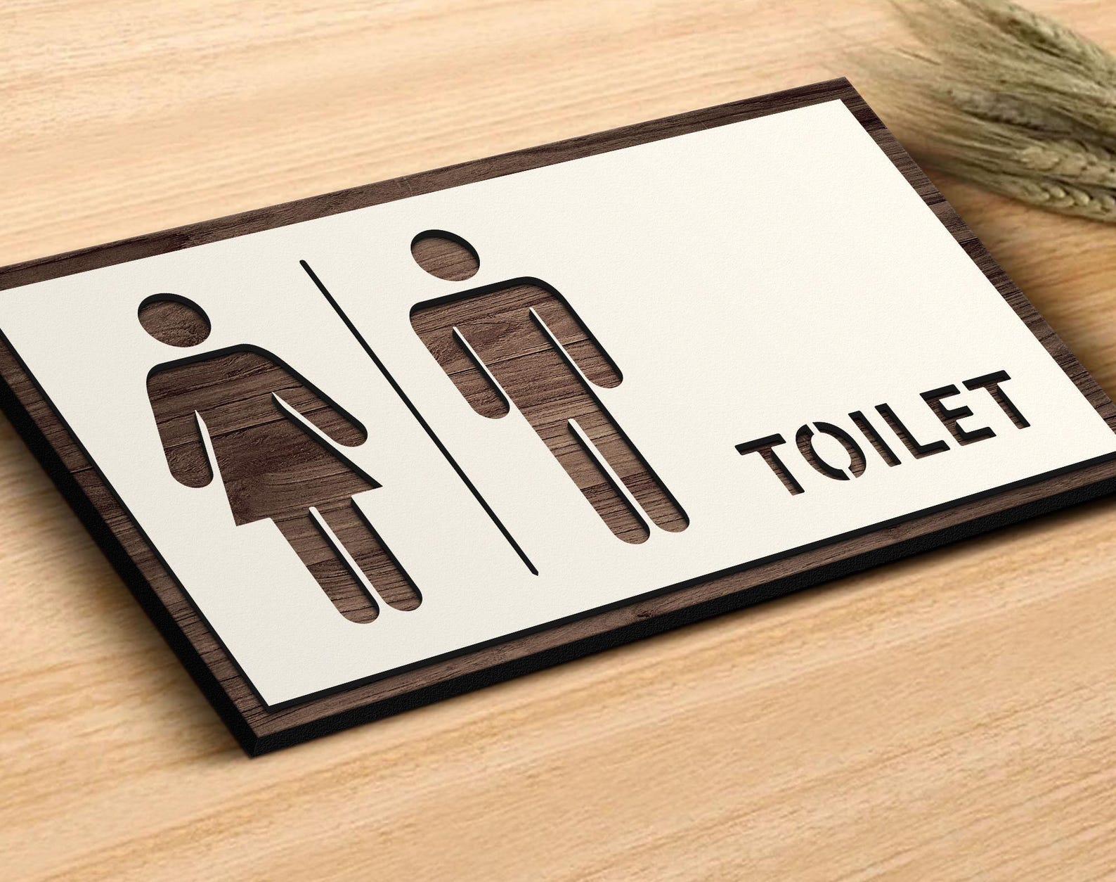 Restroom Door Sign, Men Women WC, Toilet Entrance, Restaurant Sign ...