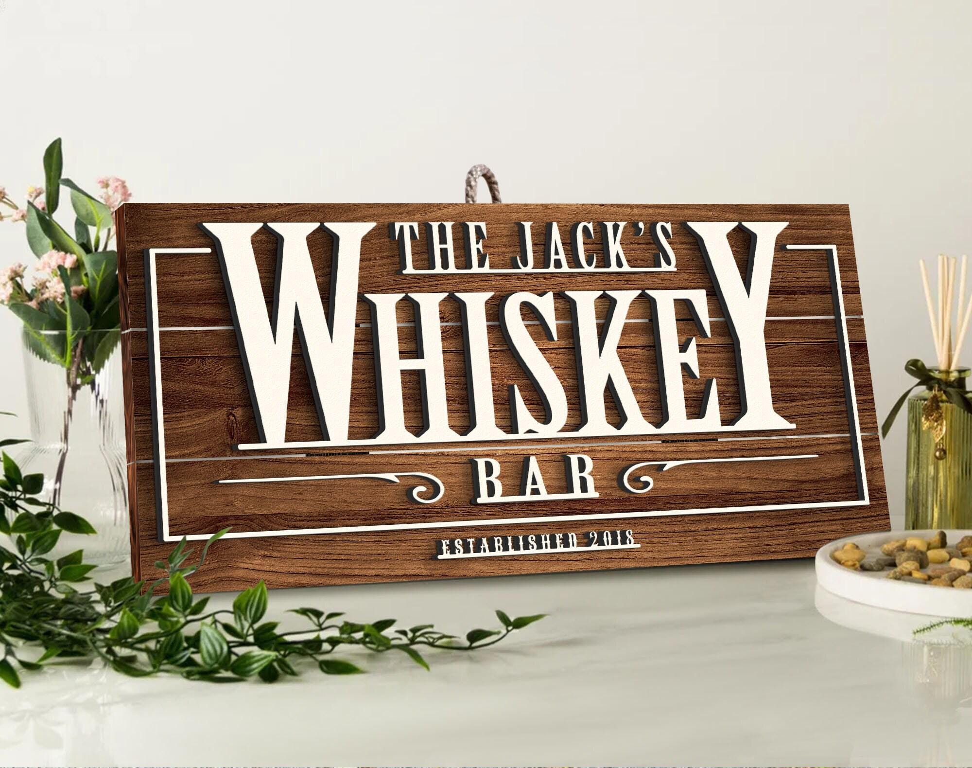 Personalized Bar Sign Wooden Sign Gift Custom Wood Sign Personalized ...