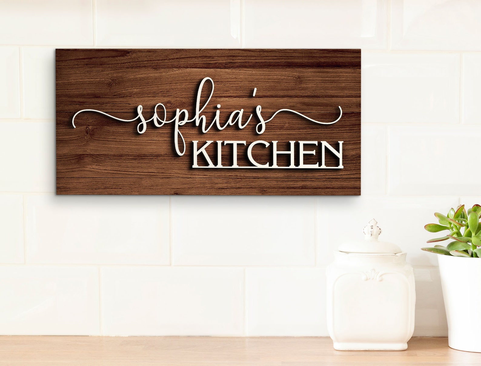 Personalized Kitchen Sign Wooden Sign Gift Custom Wood Sign - Etsy