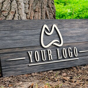Personalized Wooden Logo Sign Wooden Sign Custom Wood - Etsy