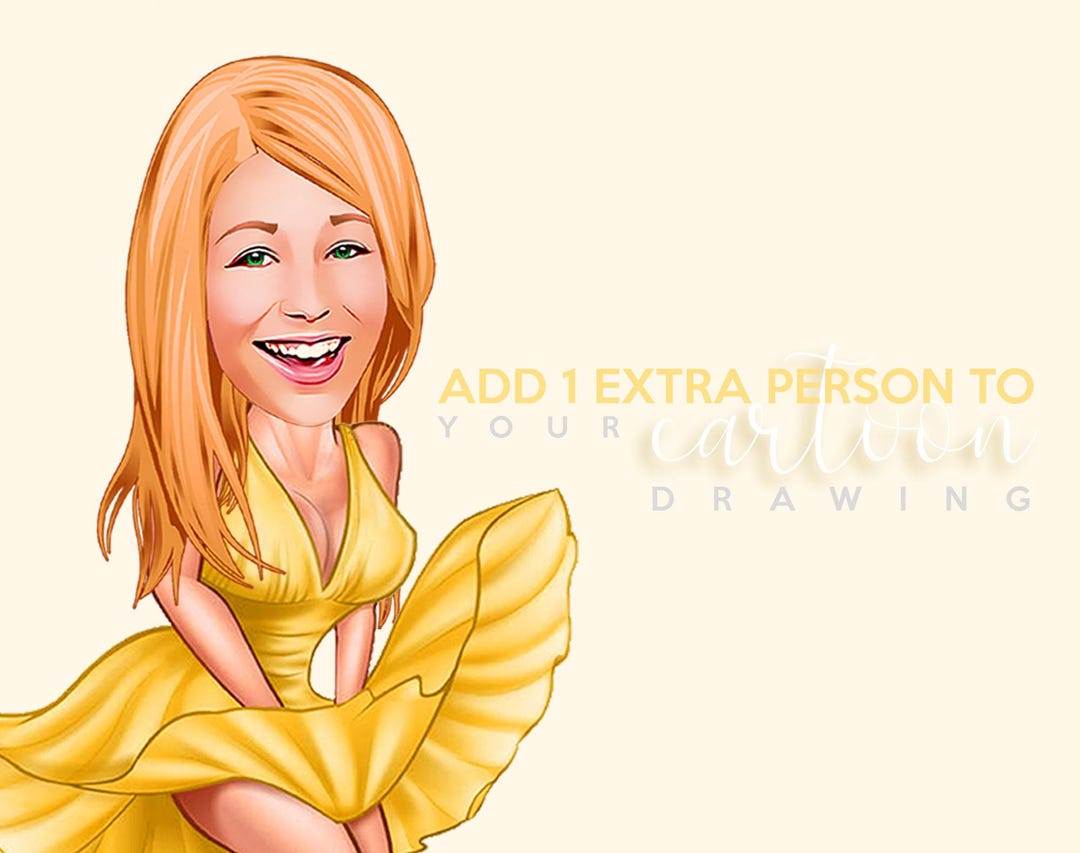 Custom Digital Order - Add 1 Extra Person to Your Cartoon Drawing - Etsy